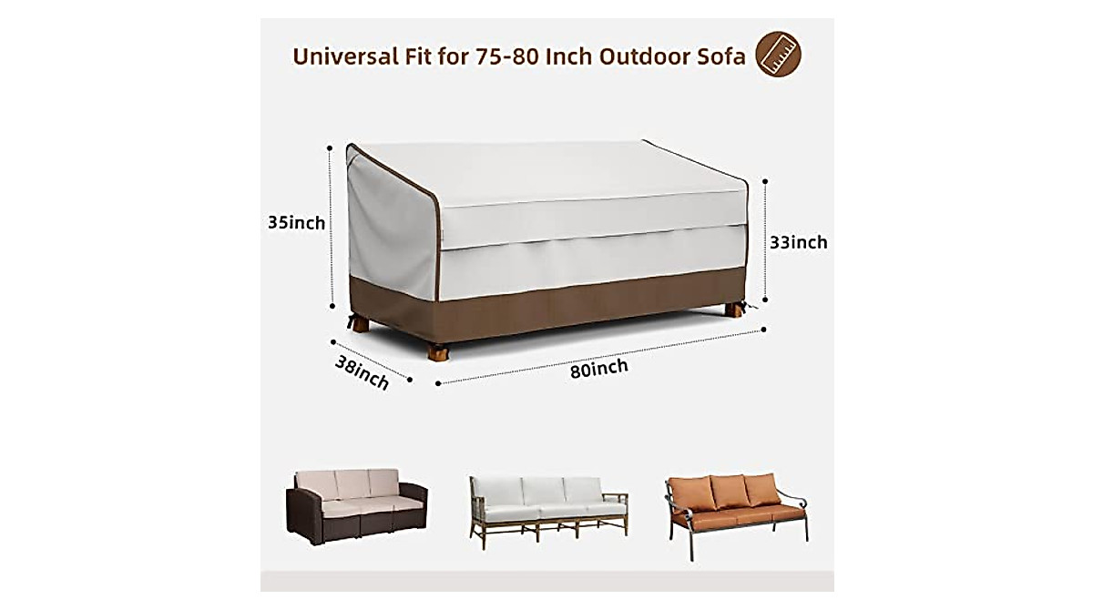 MR. COVER 3-Seater Outdoor Couch Cover - Waterproof & Durable