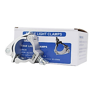 5 Pcs 2 Inch Quick Lock and Release Heavy Duty 220 Lbs Aluminum Alloy Stage Lighting Clamp for Par Light,Moving Head Light