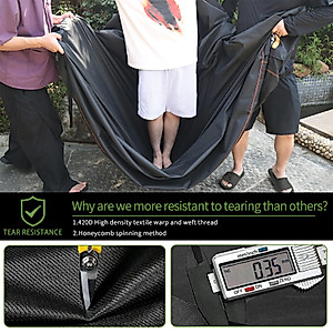 Rimwig Patio Chair Covers 2 Pack Waterproof, Black Outdoor Furniture Covers, Heavy Duty Wicker Garden Chair Cover 32" W x 37" D x 36" H