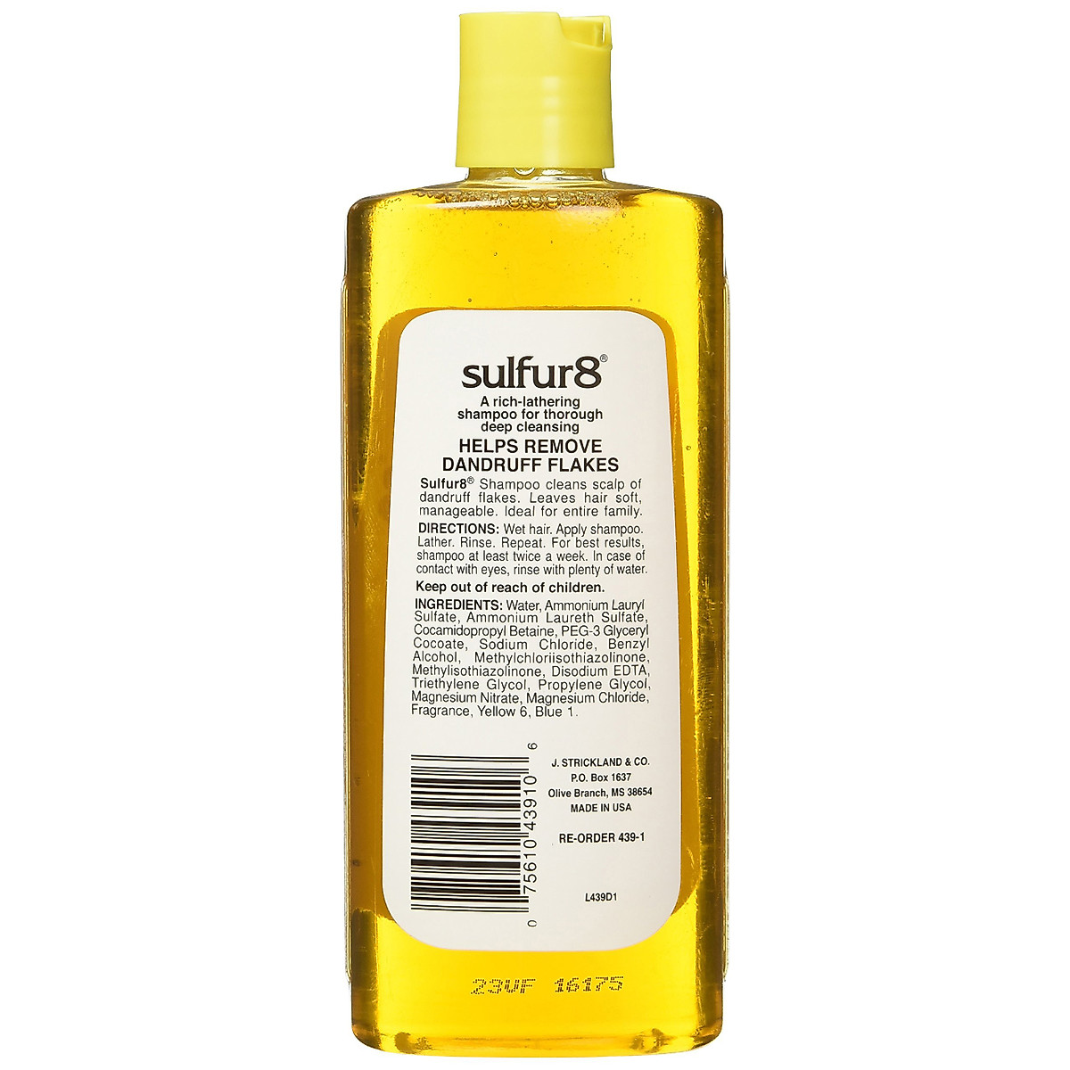 Sulfur 8 Deep Cleaning Shampoo for Dandruff, 7.5 Ounce