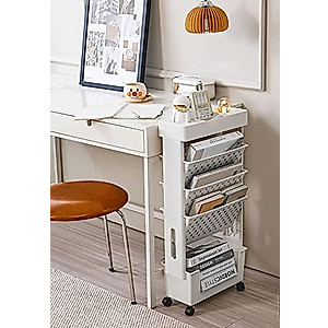 xify's Five Tiers Movable Space Saving Standing Shelf Unit Storage Rack Organizer Bookcases