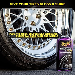 Meguiar's G7516 Endurance Tire Gel, Premium Tire Gel for a Lasting Glossy Shine - 16 Oz Bottle, PURPLE