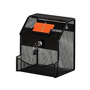 Safco Products 4238BL Onyx Mesh Collection Box, Black