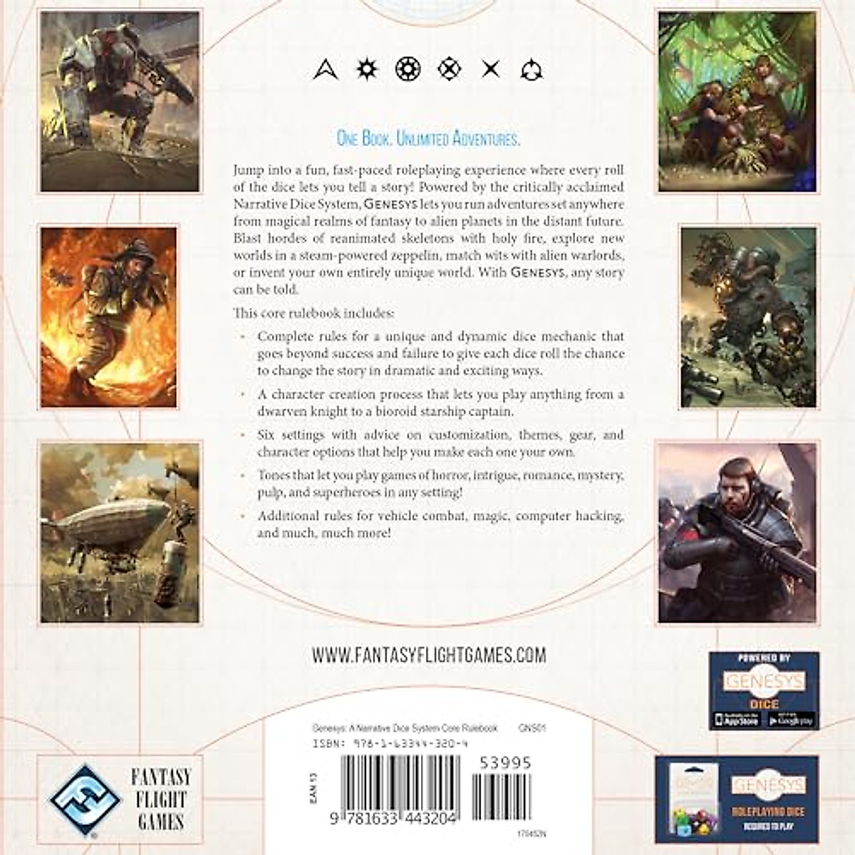 Genesys Roleplaying Game CORE RULEBOOK | Fantasy Strategy Game | Narrative Adventure Game for Adults and Teens | Ages 14+ | 2-8 Players | Average Playtime 1+ Hours | Made by EDGE Studio