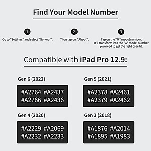 H HOLIMET Case for iPad Pro 12.9 2022 6th/5th/4th/3rd Generation 2021 2020 2018 with Pencil Holder Shockproof Folio Cover for iPad Pro 12.9 inch, Auto Sleep/Wake, Vegan Leather