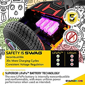 Swagtron Swagboard Twist 3 Self Balancing Hoverboard for Kids Multicolor LED Wheels and LiFePo Battery Technology, Pink