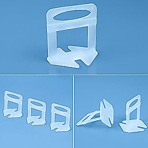 Tile Leveling System Clips - 500-Piece DIY Tiles Leveler Spacers - Tile Leveling System for Professional Ceramic Tile and Stone Installation (1/16 Inch)