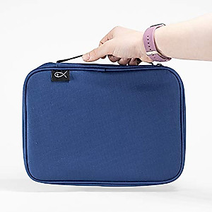 Divinity Boutique Bible Cover Basic Navy - Large (21431) | Fits Bibles up to 6.875" x 9.75" x 2.25"
