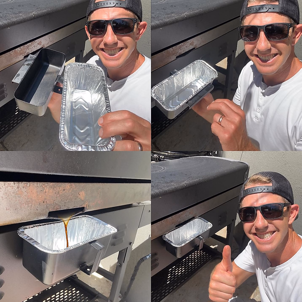 [30-Pack] Blackstone Griddle Compatible Cup Liners, Aluminum Foil Drip Pans for Easy Drain Management of Blackstone Grease Trays. Bulk Package, 5017, Size: 8" x 3 3/4"