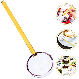 CALLARON Clear Spoons Glass Spoon Espresso Spoons Teaspoon Stirring Spoon Rod Handled Coffee Stirrers Mixing Spoon for Salt Sugar Tea Coffee Cocktail Cold Drink Glass Spoons