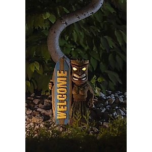 VP Home Triple Tiki Totem Solar Powered LED Outdoor Decor Garden Light