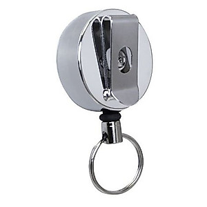 BarConic Mini Opener with Retractable Reel - Purple Cheetah