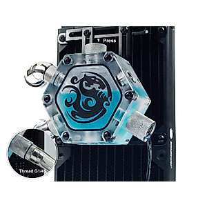 Bitspower Water Exhaust Fitting, Silver Shining