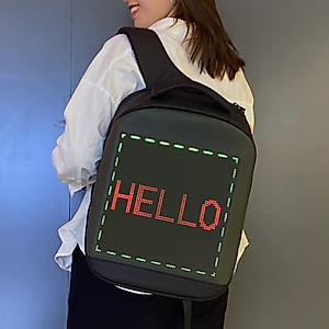 Lixada LED Color Screen Customizable Backpack Travel Bag Pack School Bag for Men Women College Students