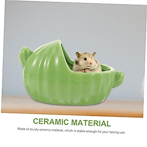 Parliky Ceramic Hamster Bathtub Sturdy Sand Bath Container for Small Pets Reusable Compact Design for Hamsters Chinchillas and Gerbils Durable Bathroom Supplies for Daily Use