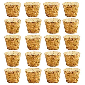 20Pcs Tapered Cork Plugs Wooden Wine Corks Stoppers Reusable Sealing Stopper for Bottle Bar DIY Crafts Kitchen Accessories (24x19x25mm)