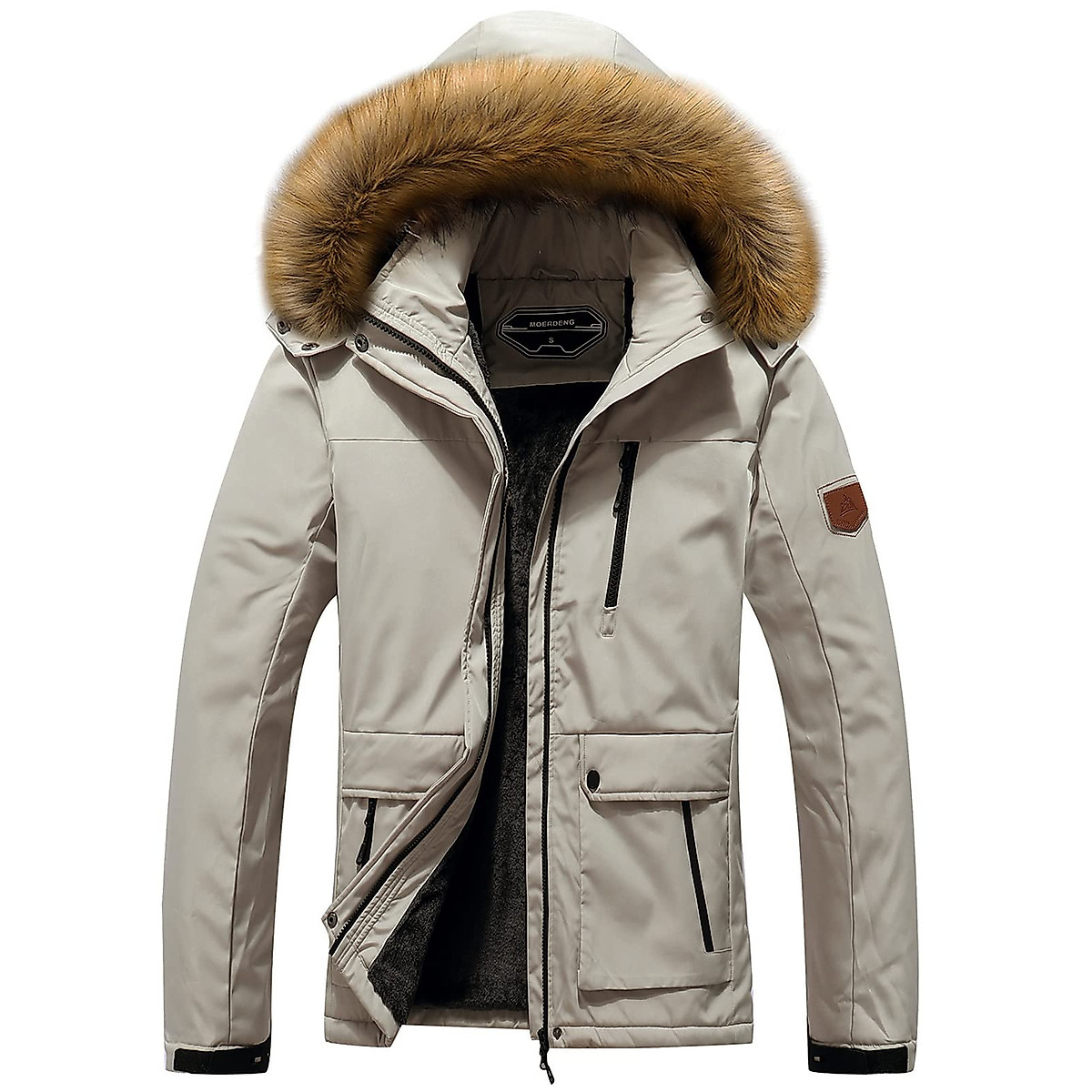 MOERDENG Women's Waterproof Ski Snow Jacket Winter Warm Hooded Snow Coat Mountain Windproof Ski Jacket For Women