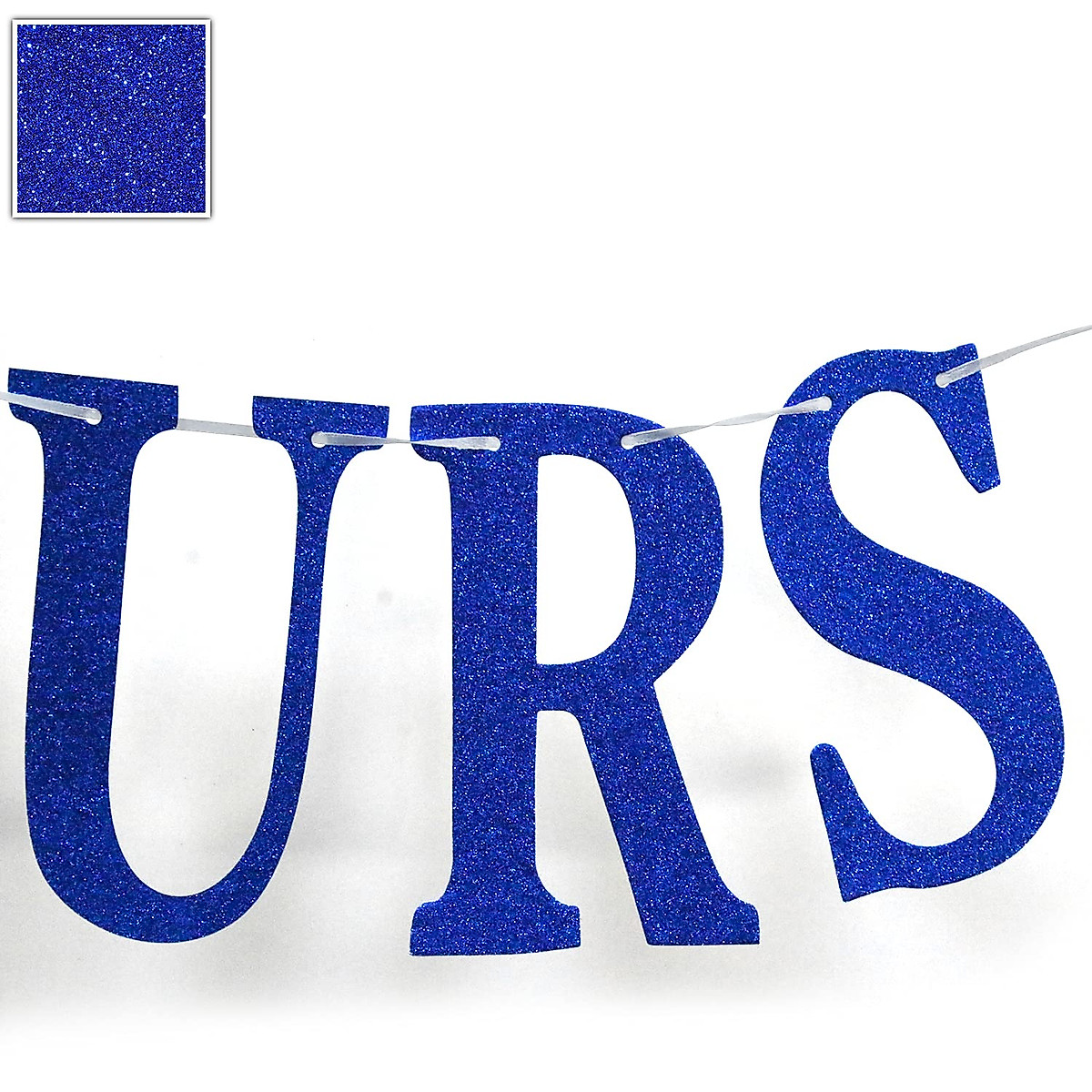 Ferastar Ofishally Ours Banner, Fishing Adoption Banner, Ofishally Ours Themed Family Party Decor, Welcome Home Banner, Home Party Supply Blue Glitter