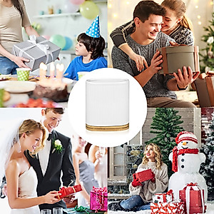 Ceramic Utensil Holder- Large Kitchen Utensil Holder with Bamboo Wooden Base- Utensil Crock for Countertop- White Ceramic Cooking Utensil Organizer for Kitchen Counter Decor, Farmhouse, Spatula