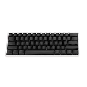 YMDK Blank Thick PBT OEM Profile 61 ANSI Keycaps for MX Switches Mechanical Keyboard (Black)(Only Keycap)