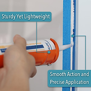 Bates- Caulking Gun, 10:1 Thrust Ratio, Orange, Caulking Tool Gun, Caulk Gun No Drip, Hand Caulking Guns, Silicone Gun, Caulking Gun Tool, No Drip Caulk Gun, Caulk Guns, Caulking Gun Dripless