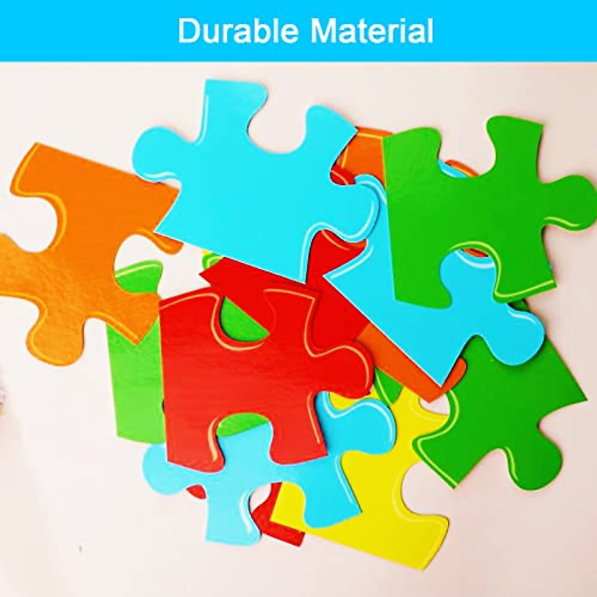 Colorful 80Pcs Puzzle Cutouts for Classroom Decor