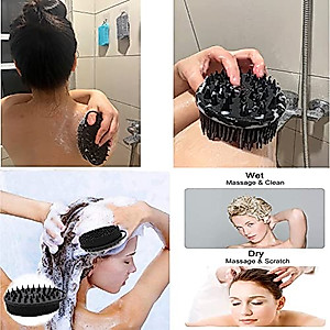 Higoney 2Pack Silicone Body Scrubber, Dual Sided Bath&Shampoo Brush, Silicone Bath Scrubber, Scalp Massager, Silicone Loofah, Exfoliator Bath Sponge Shower Loofah Scrubber Brush for All Kinds of Skin