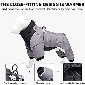 Windproof Warm Full Body Coat for Small Dogs Waterproof Small Dog Coats for Puppy Quality Puppy Winter Clothes Reflective Outdoor Snow Jacket