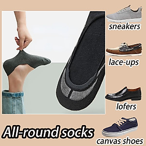 No Show Men Footie Sock Low Cut Liner Thin Embroidered Initial Letter Dark Boy Running Short White Sock 5 7 or10 Pairs (10 Pairs-Pure Colors)