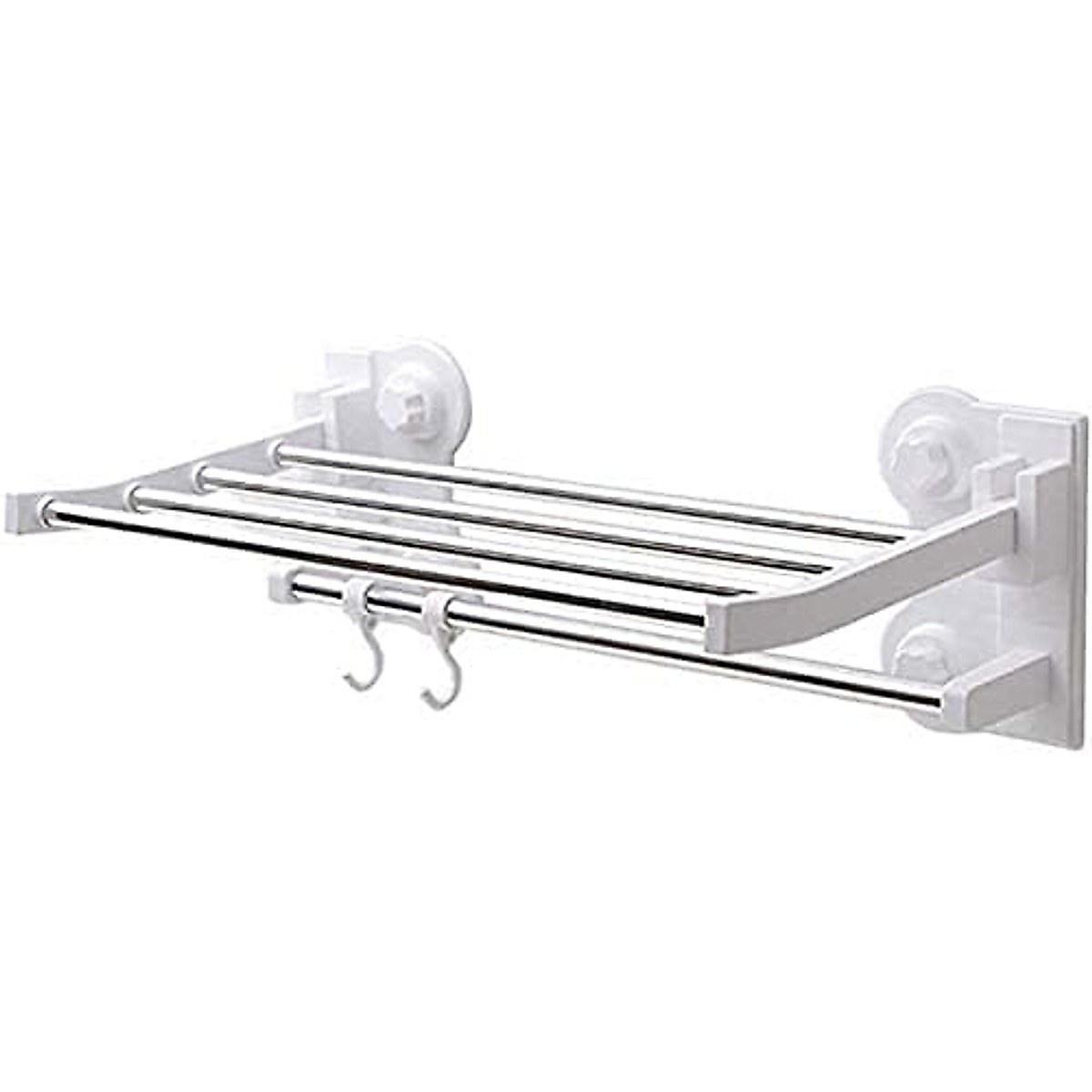Towel Racks,Towel Rails, Towel Rack Traceless Adhesive Bathroom Shelf Kitchen Towel Bar Rail Stainless Steel Towel Holder Wall Mounted Towel Rack with Hooks