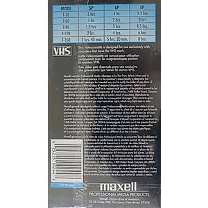 MAXELL T-60 PLUS Professional VHS tape - 10 Pack