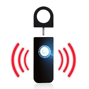 Personal Alarm Keychain for Women, Men, and Elders, Defense Siren, Personal Alarm Keychain Safety Alarm with LED Lights | Loud Scream Safe Alarm, Black, One Size