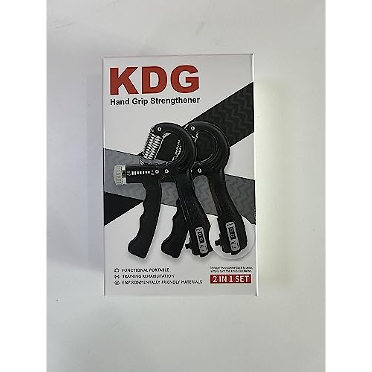 KDG Hand Grip Strengthener 2 Pack(Black) Adjustable Resistance 10-130 lbs Forearm Exerciser，Grip Strength Trainer for Muscle Building and Injury Recovery for Athletes