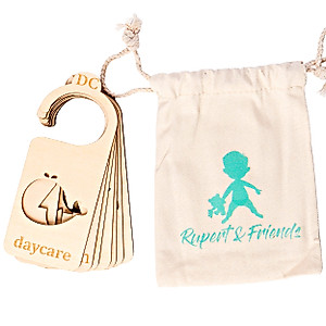 Baby Clothes Wood Size Dividers – 8 Double Sided Baby Closet Dividers - Organize Your Clothes with Baby Hangers for Nursery - Range of Newborn to 24 Months - Closet Dividers for Boys & Girls