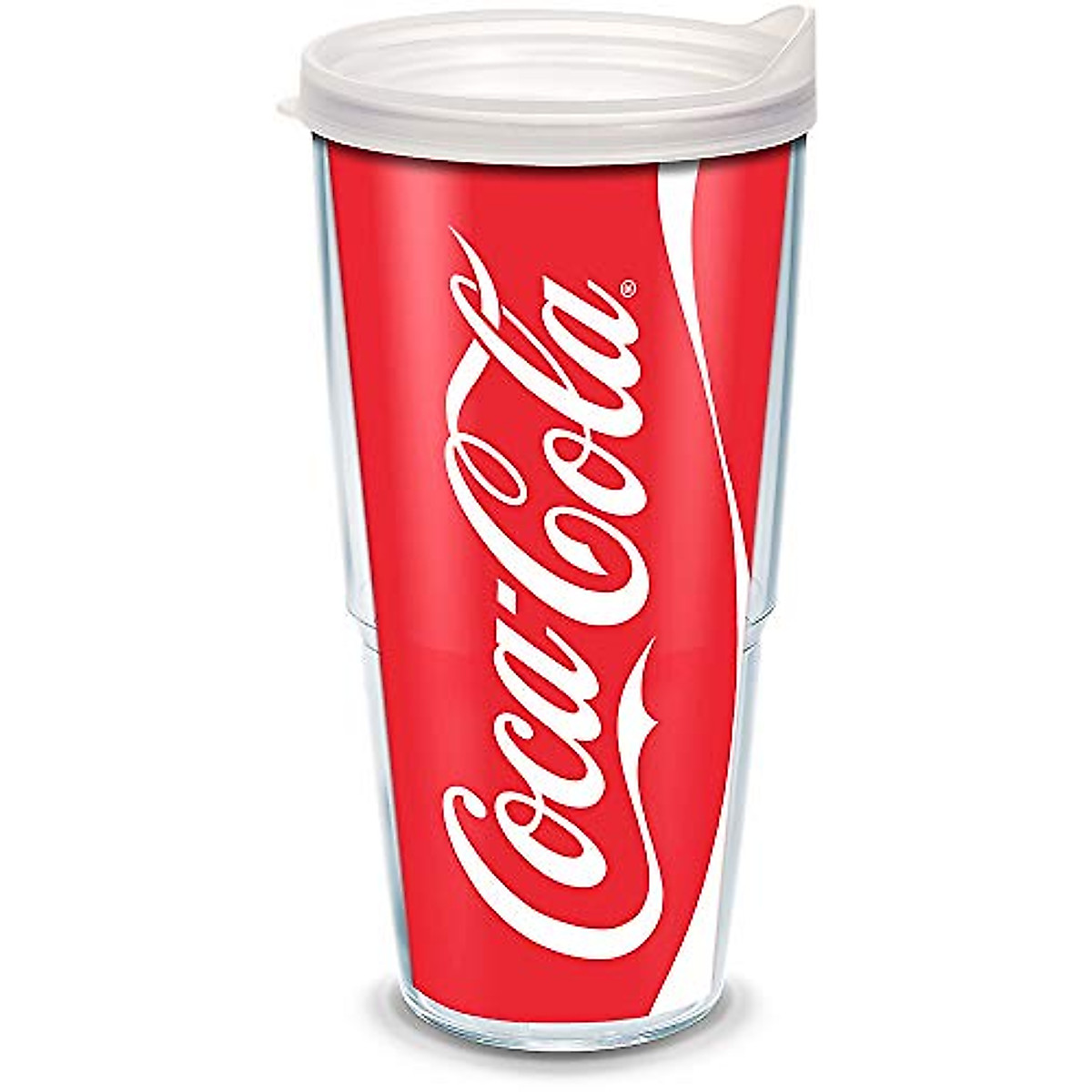 Tervis Coca-Cola - Coke Can Tumbler with Wrap and Frosted Lid 24oz, Clear