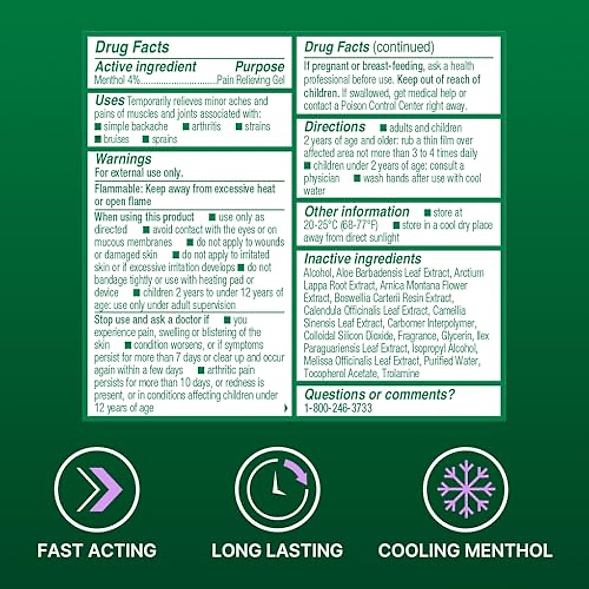 Biofreeze Overnight Pain Relief Roll-On, Arthritis Pain Reliver, Knee & Lower Back Pain Relief, Sore Muscle Relief, Lavender Scent, FSA Eligible, 2.5 FL OZ Biofreeze Menthol Roll-On