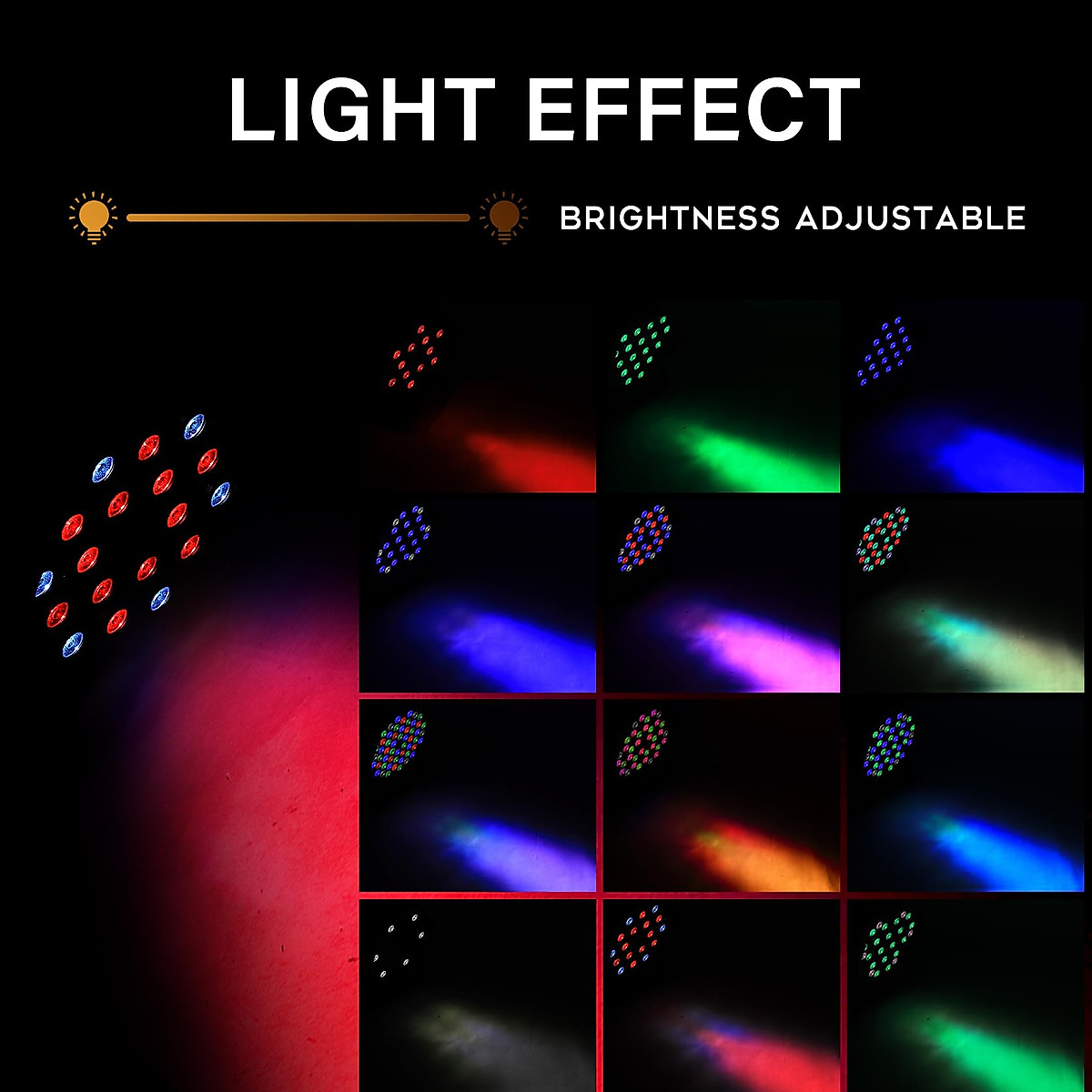 TENGCHANG 180W 56 LED Par 64 Blinder Light RGBW DJ Stage Lights DMX512 Stage Washer for Wedding Party Disco Stage Lighting