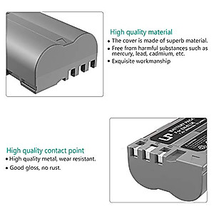 EN-EL3e Battery Pack, LP 2-Pack Battery, Replacement for Nikon EN-EL3, El3e, El3a, Compatible with Nikon D50, D70s, D80, D90,D100, D200, D300s, D700 MH-18, MH-18a, MH-19, MB-D200, MB-D10 Series & More