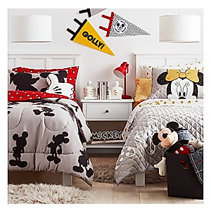 Disney Minnie Mouse Classics Knit Plush Stuffed Pillow Buddy Knit - Super Soft Polyester Microfiber, 21 inch (Official Disney Product)