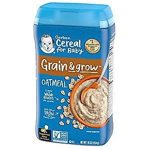 Gerber Baby Cereal 1st Foods, Supported Sitter, Grain & Grow, Oatmeal, 16 Ounce