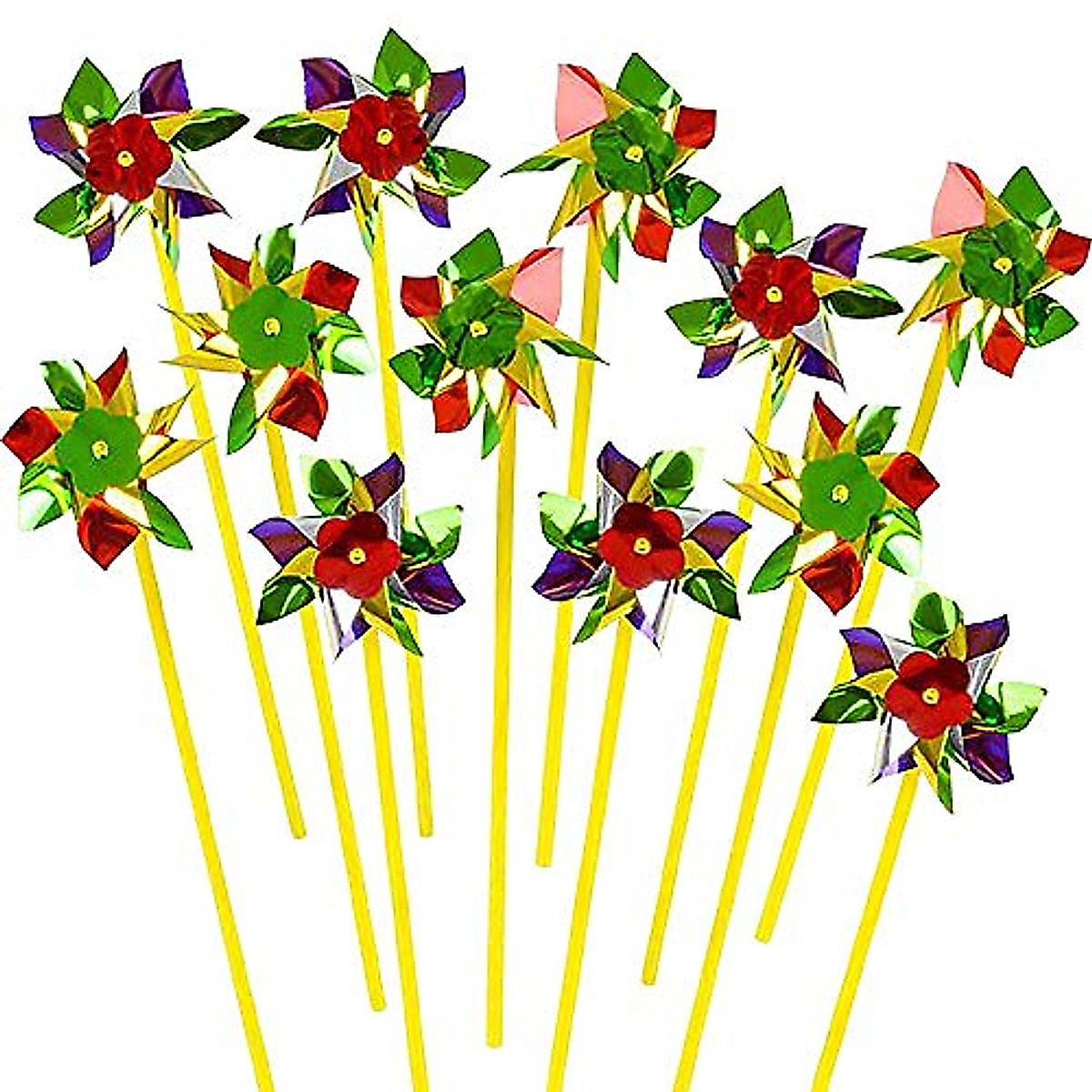 ArtCreativity Rainbow Pinwheels 36-Pack | Outdoor Decor