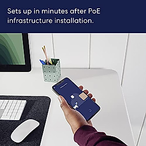 Amazon eero PoE 6, ceiling/wall-mountable dual-band Wi-Fi 6 access point | PoE-powered | AC adapter not included