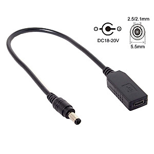 cablecc USB 3.1 Type C USB-C to DC 20V 5.5 2.5mm & 2.1mm Power Plug PD Emulator Trigger Charge Cable for Laptop