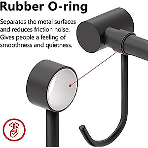 OKEPOO 304 Stainless Steel Kitchen Utensil Hanger - 30 Inch Wall Mount with 10 Noiseless Sliding Hooks, Pots and Pans Hanging Rack, Organizer Storage Perfect for Organizing Cooking Tools, Black