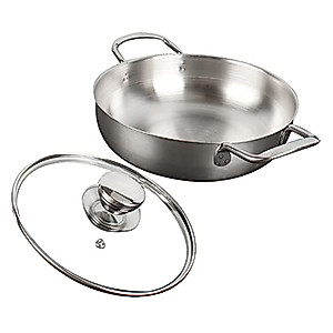 GANAZONO Stainless Steel Noodle Pot Korean Pots for Cooking Ramen Pot with Lid Stainless Steel Stock Pot Instant Ramyun Pot Noodle Stock Pot Korean Ramen Noodle Pot Korean Cooking Pot Pan