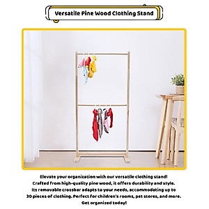 GDNTMU Dog Closet Garment Rack, Small Clothes Rack, Wood Pet Clothing Display Stand, Dog Garment Rack, Children's Clothes Organizer