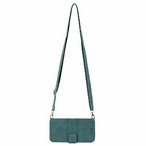 EAXER for Samsung Galaxy Z Fold 3 5G Wallet Case, with Crossbody Strap Premium PU Leather Folio Flip Card Slot Kickstand Protective Case Cover (Green)