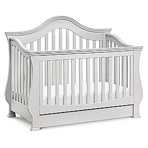 DaVinci Ashbury 4-in-1 Convertible Crib with Toddler Bed Conversion Kit in Cloud Grey, Greenguard Gold Certified
