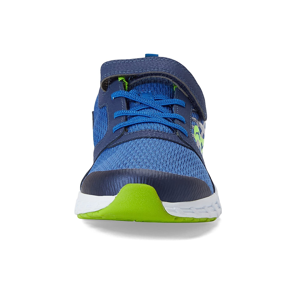 Saucony Wind Alternative Closure 2.0 Running Shoe, Blue/Green, 1 Wide US Unisex Big_Kid