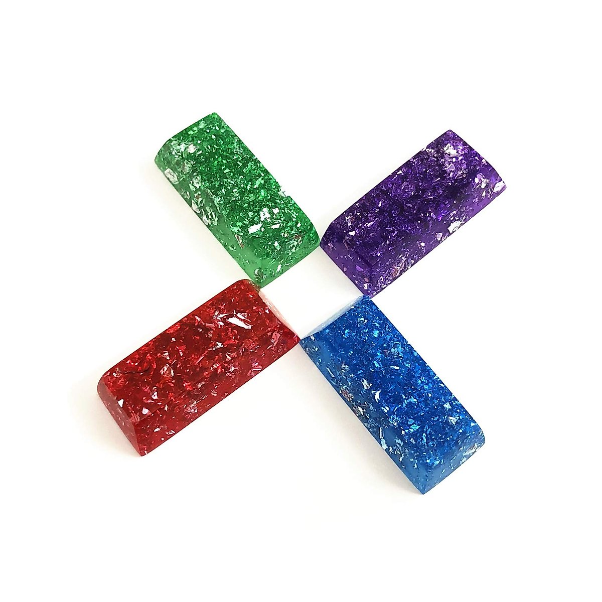 Handmade 2.25u Enter Keycap Thick Resin Translucidus Backlit Key Cap OEM Profile for Cherry MX Gaming Mechanical Keyboard (Blue)